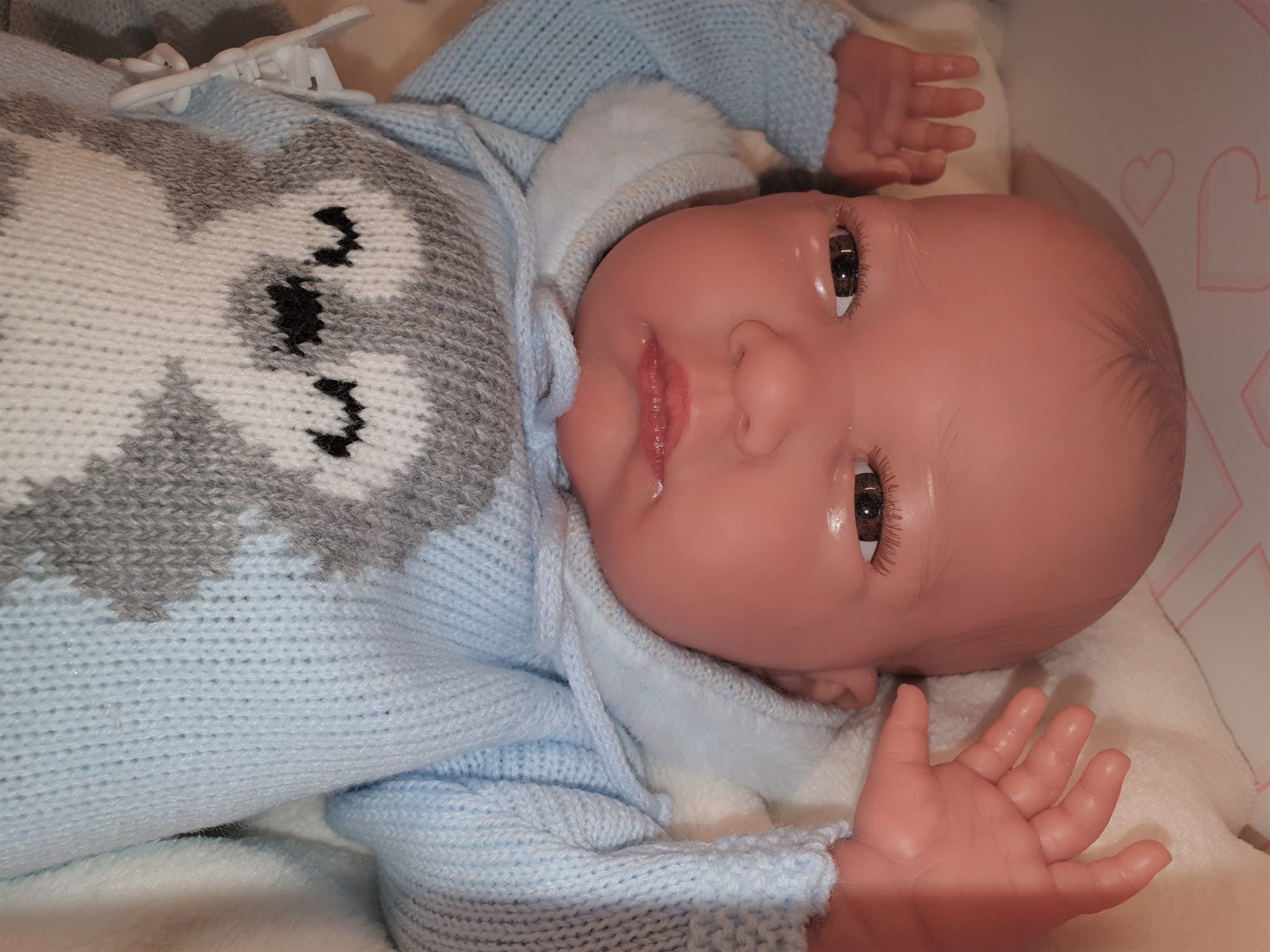 L08a Llorens Reborn baby levensechte babypop met kleding en kussen 42 ...